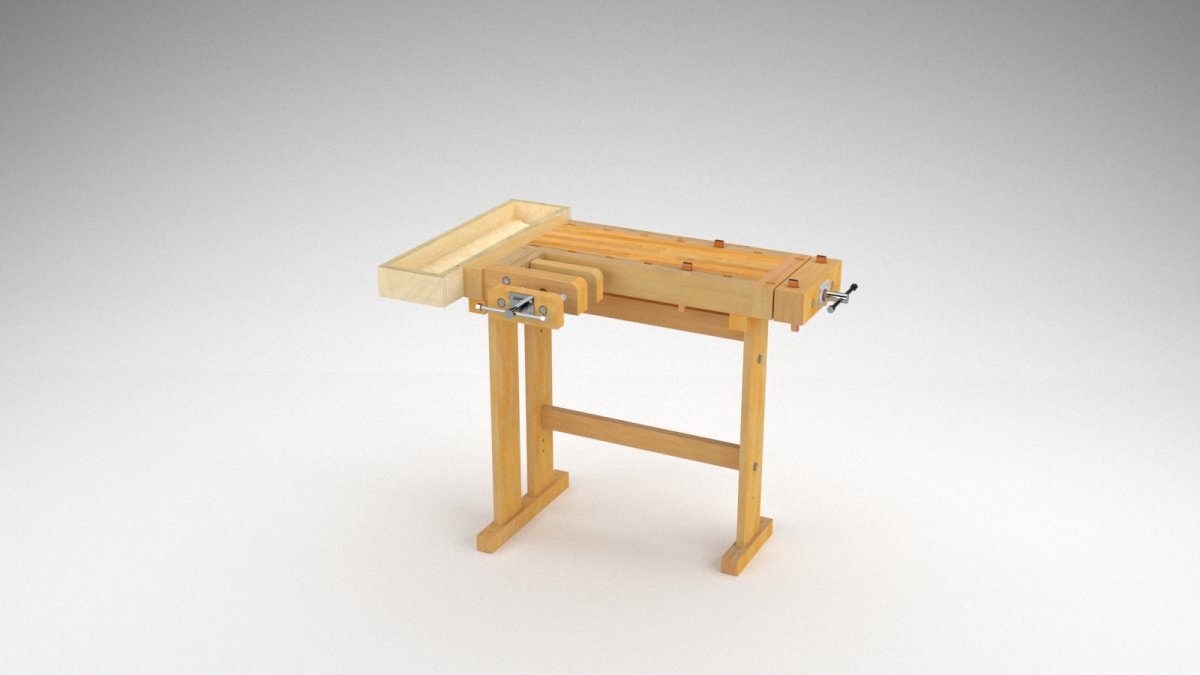 Technology bench 80 cm - open frame - Single technology bench - Lervad ...