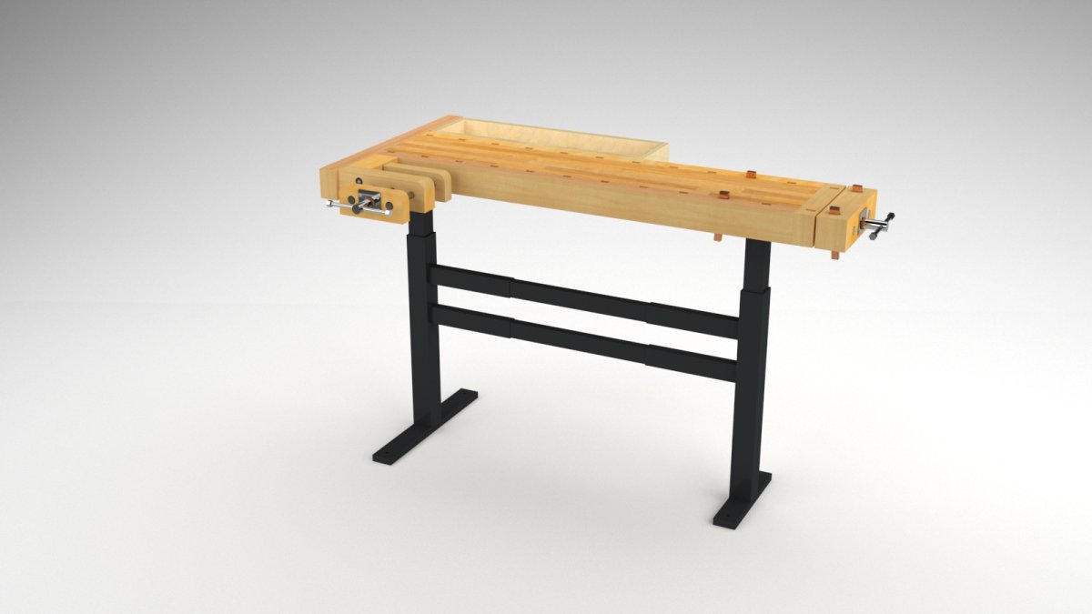 Technology bench 132 - height adjustable - Single technology bench ...